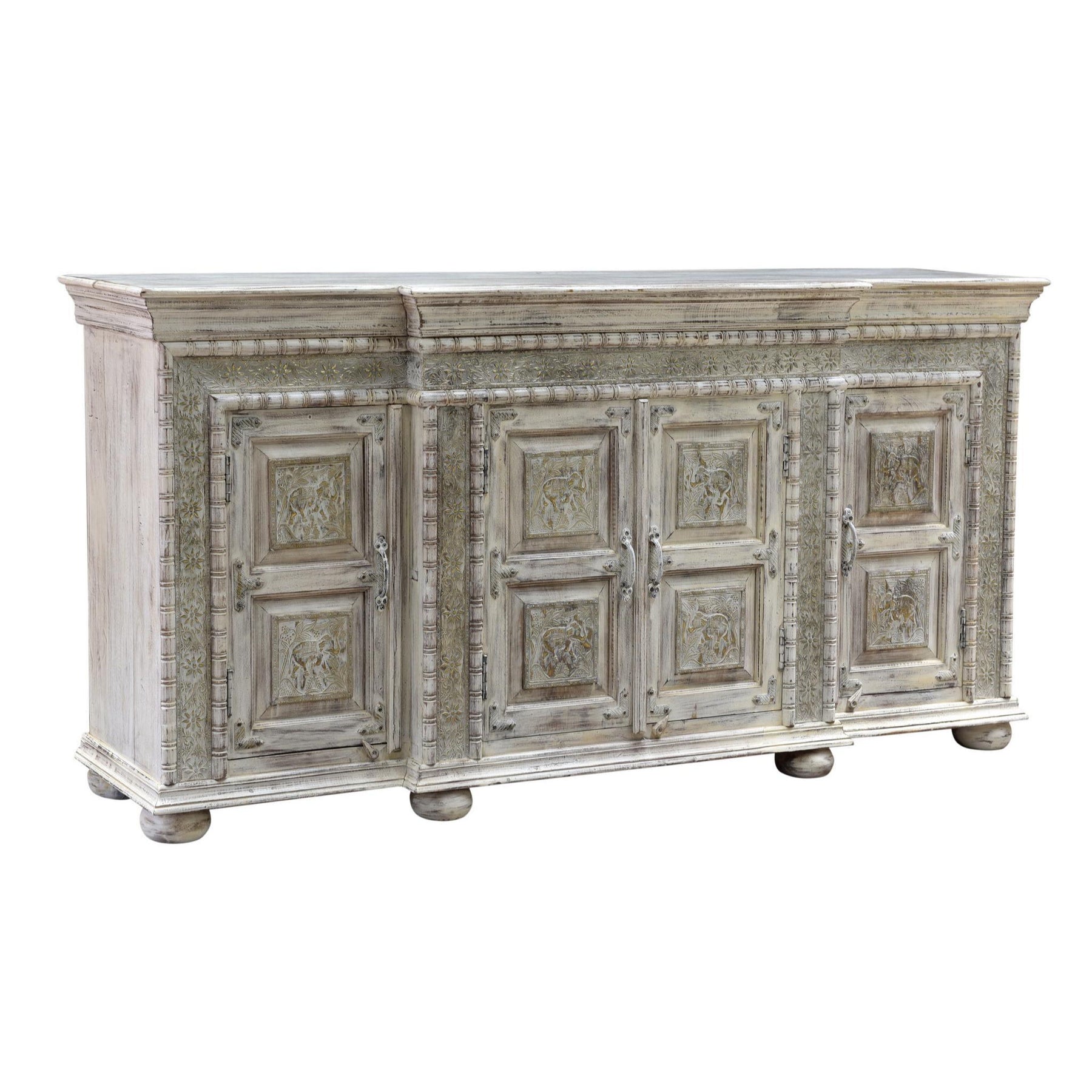 Arish - 4 Door Breakfront Cabinet - Heritage Cream – Setting The Space