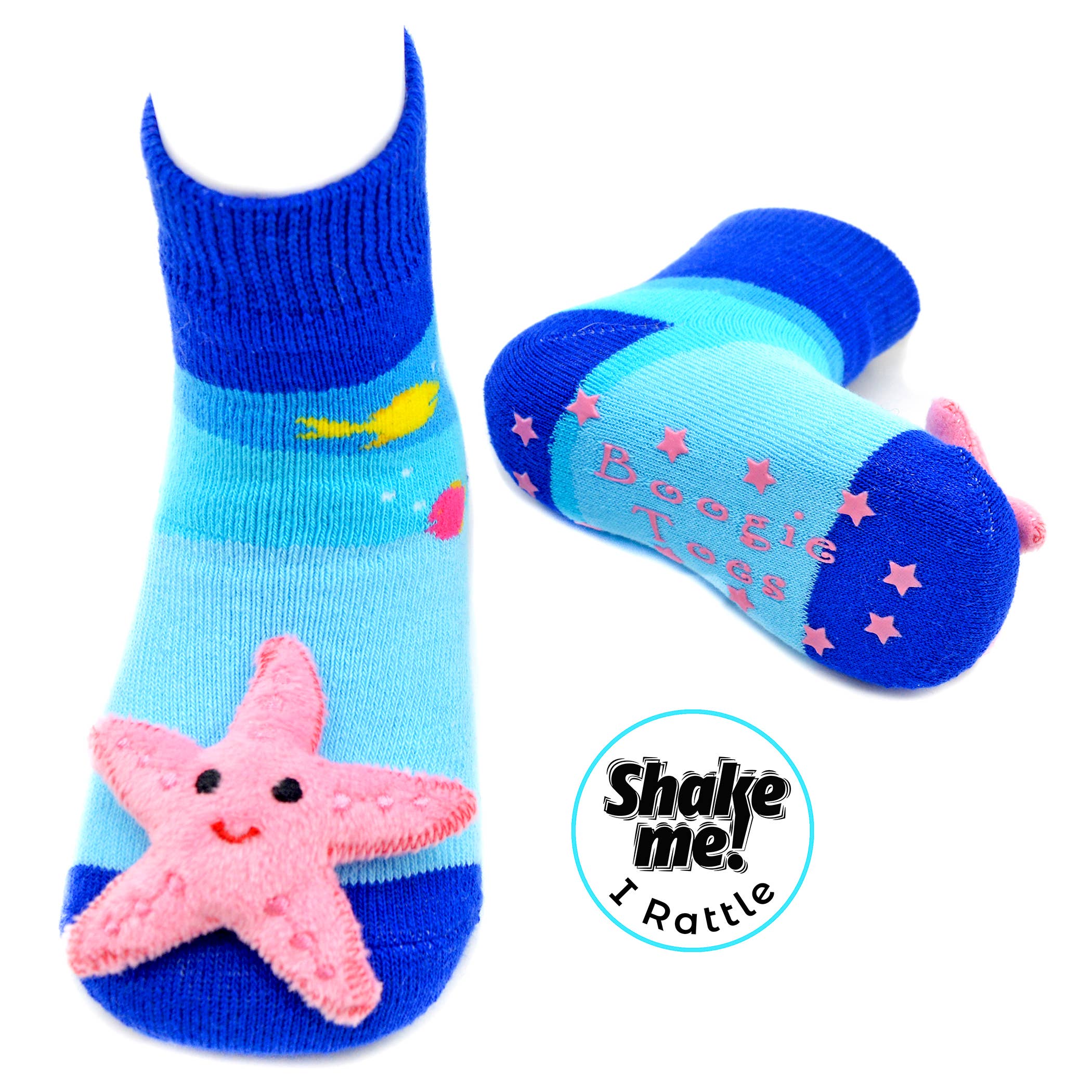 Starfish Boogie Toes - Baby Rattle Socks: 1 - 2 Y – Setting The Space
